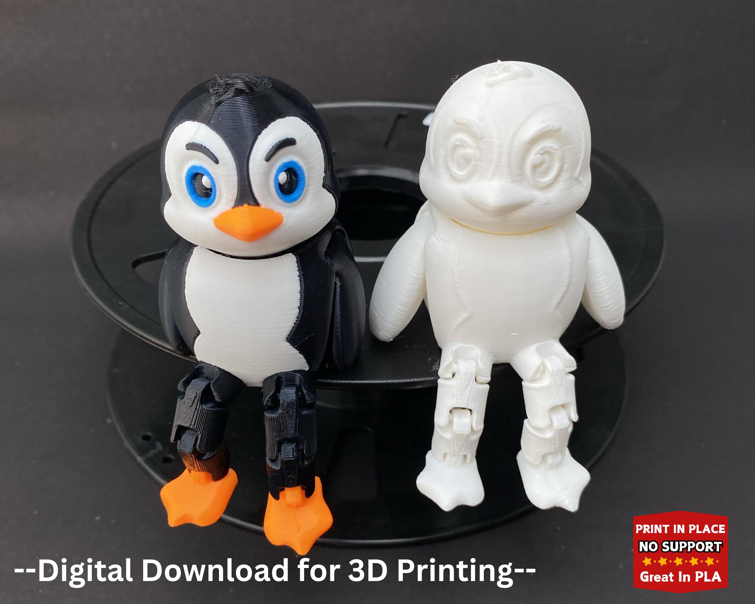 Articulated Penguin 3D Print, Flexi Stl/multicolor 3MF File, Print in ...