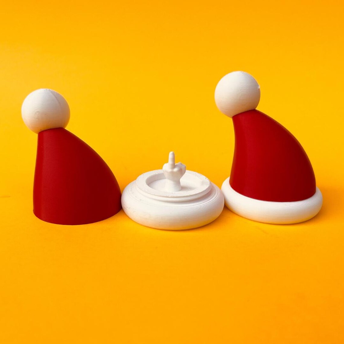 Santa Hat Middle Finger STL 3D Print Files: Funny Christmas Gift - Etsy ...