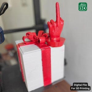 Surprise Gift Box With Middle Finger STL, Digital File for 3D Printing ...