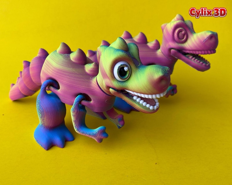 T-rex Dinosaur, STL File for 3D Printing, Articulated Flexi, 3D Print ...