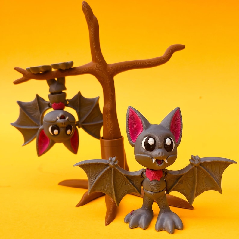 Flexi Bat STL 3D Print Files: Tree Branch and Fidget Animal Toy - Etsy