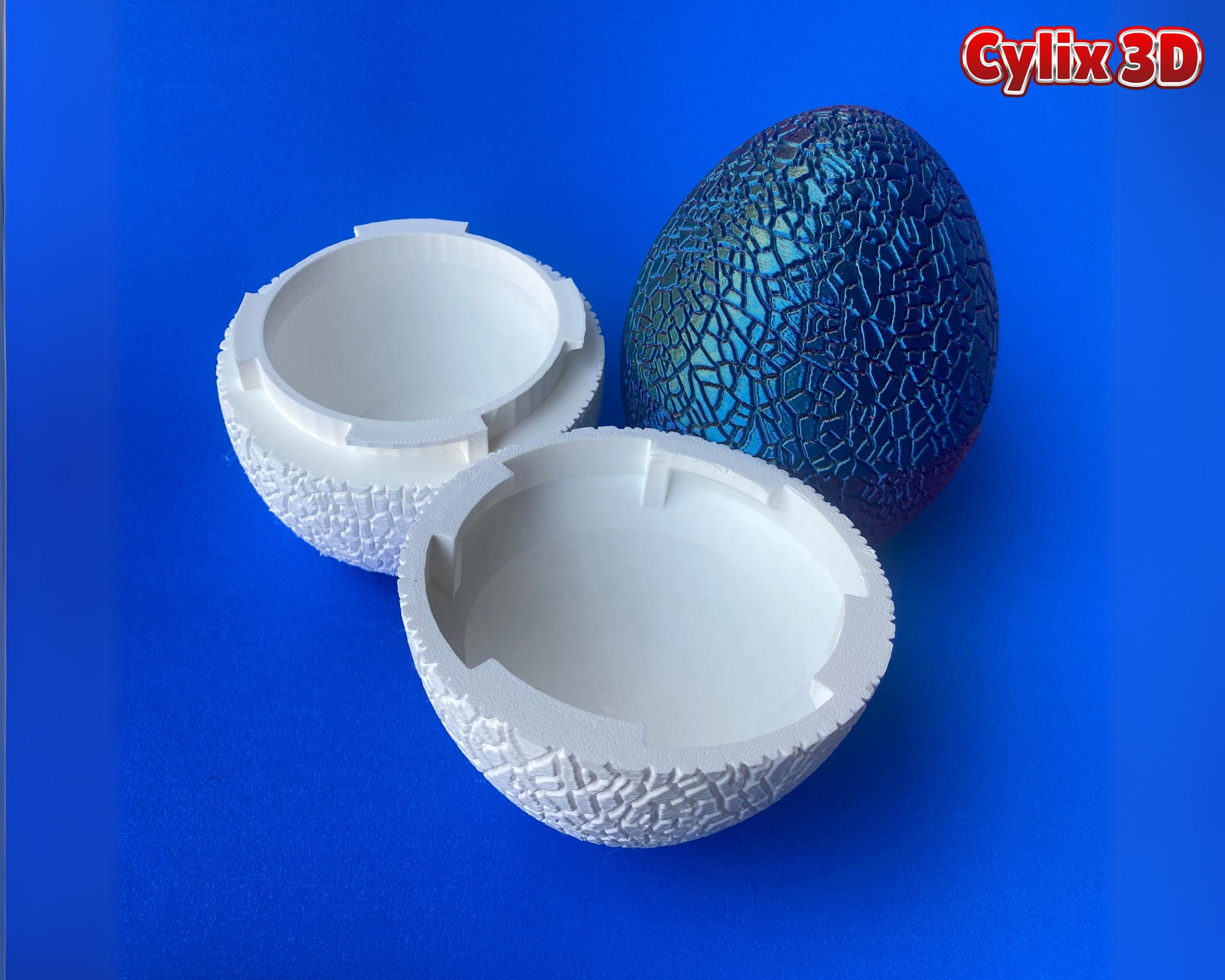 Dinosaur Egg, STL File for 3D Print, Crack Egg, Cylix3d, No Support ...