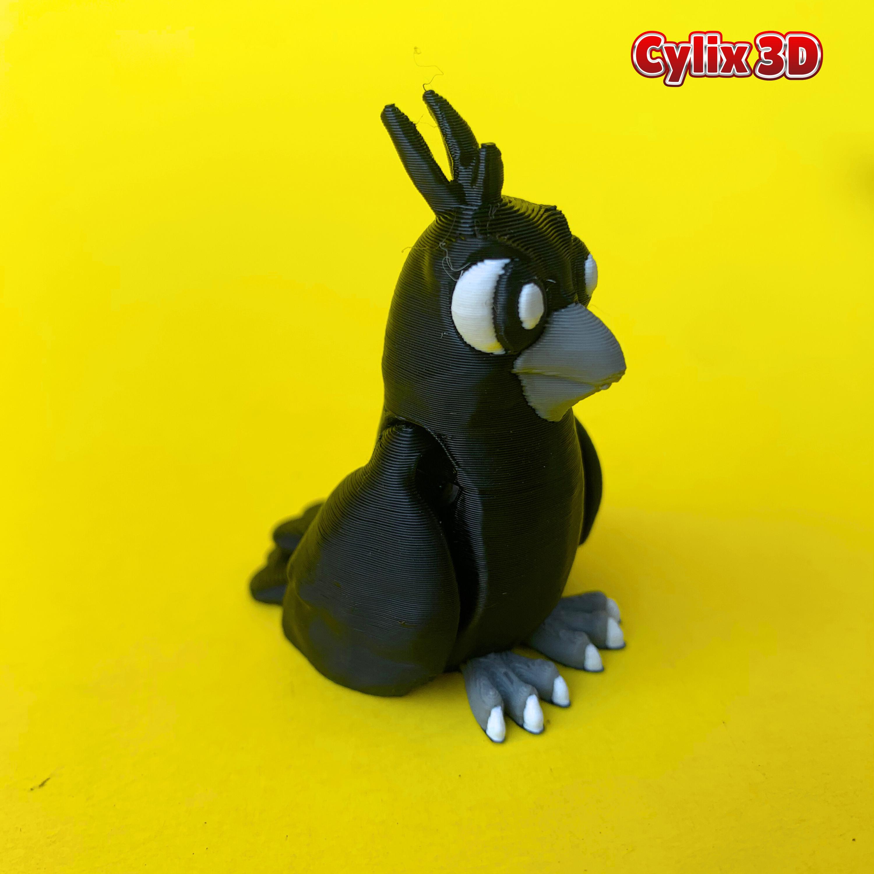 Flexi Crow STL 3D Print File: Articulated Fidget Bird Toy - Etsy