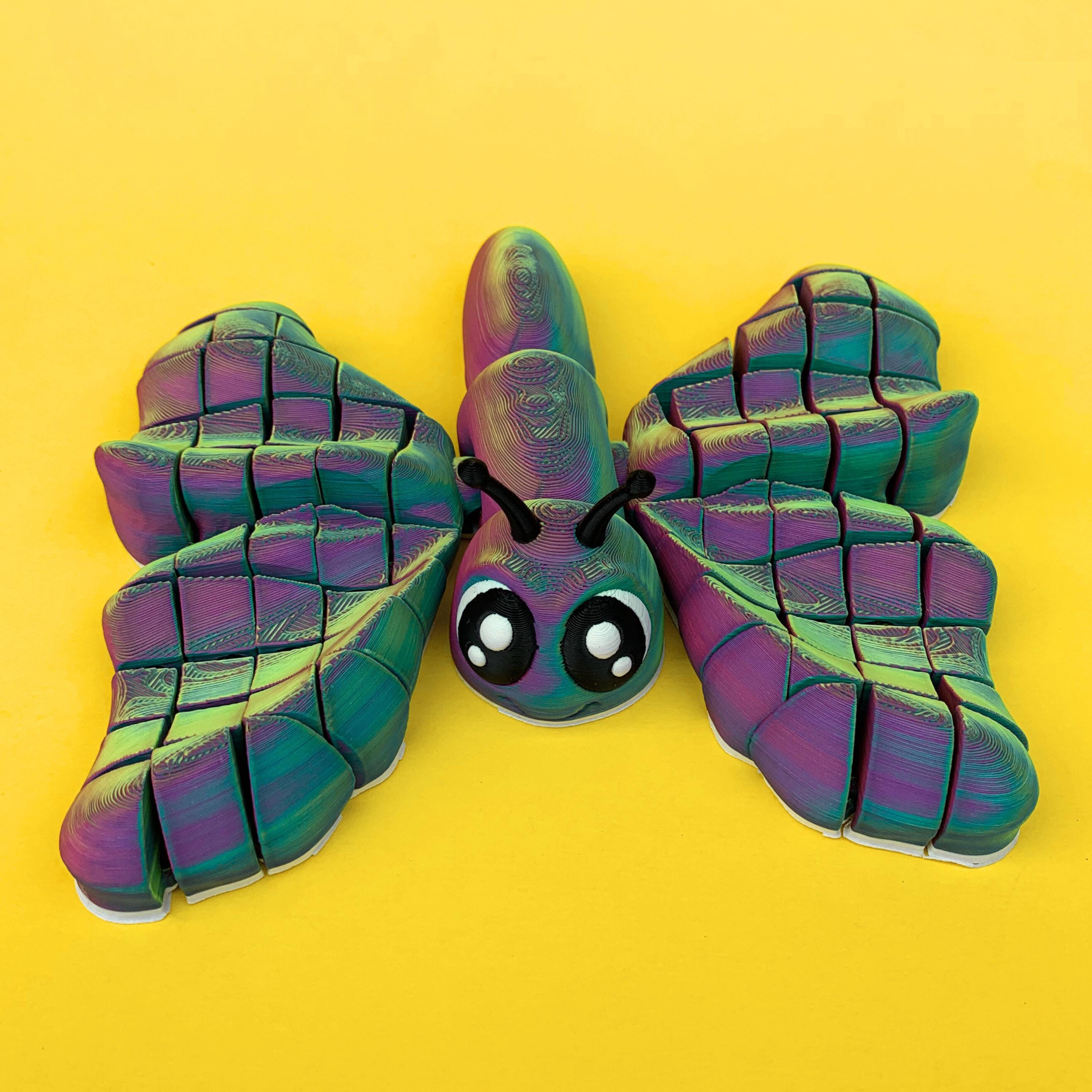 Ultra Flexi Butterfly STL 3D Print Files: Articulated Fidget Winged Toy ...