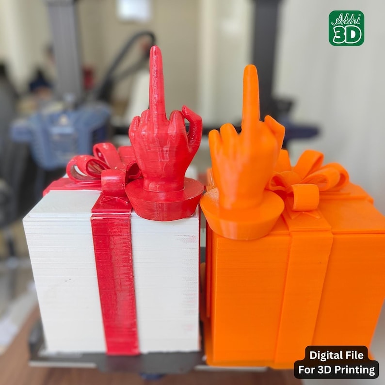 Surprise Gift Box With Middle Finger STL Digital File for 3D - Etsy UK