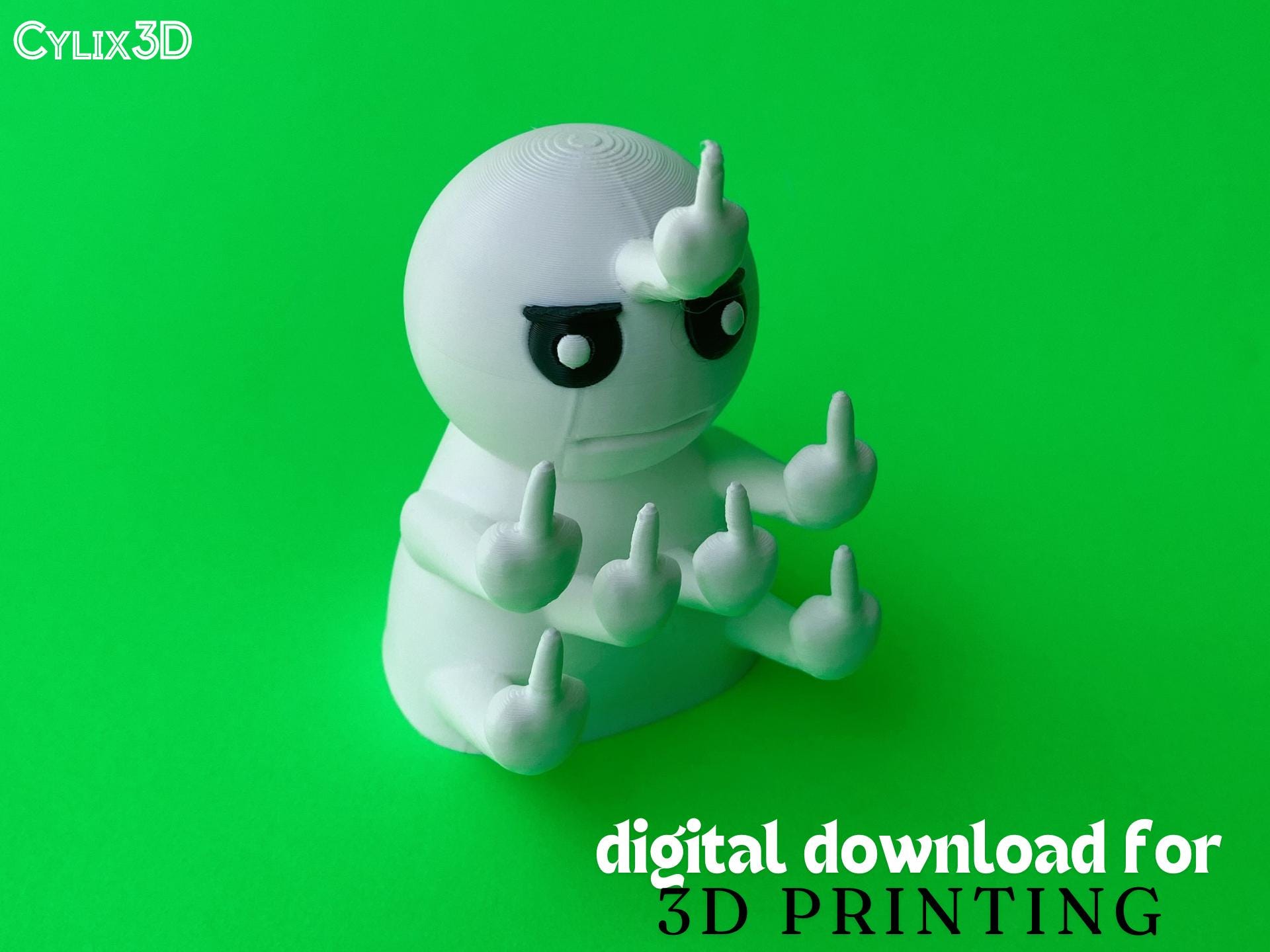 Meme Middle Finger 3D Print, Funny Stl/multicolor 3MF File - Etsy