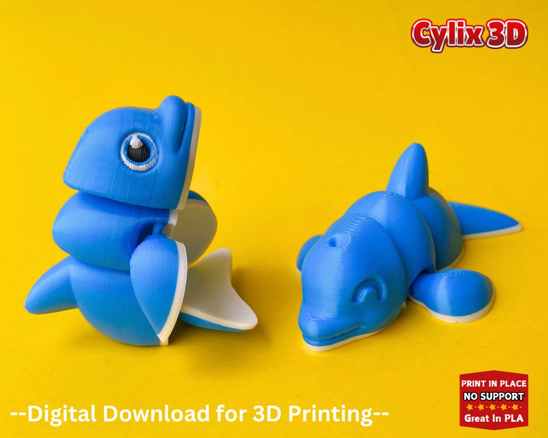 Flexi Baby Dolphin STL File: Articulated Fidget 3D Print Toy - Etsy Canada