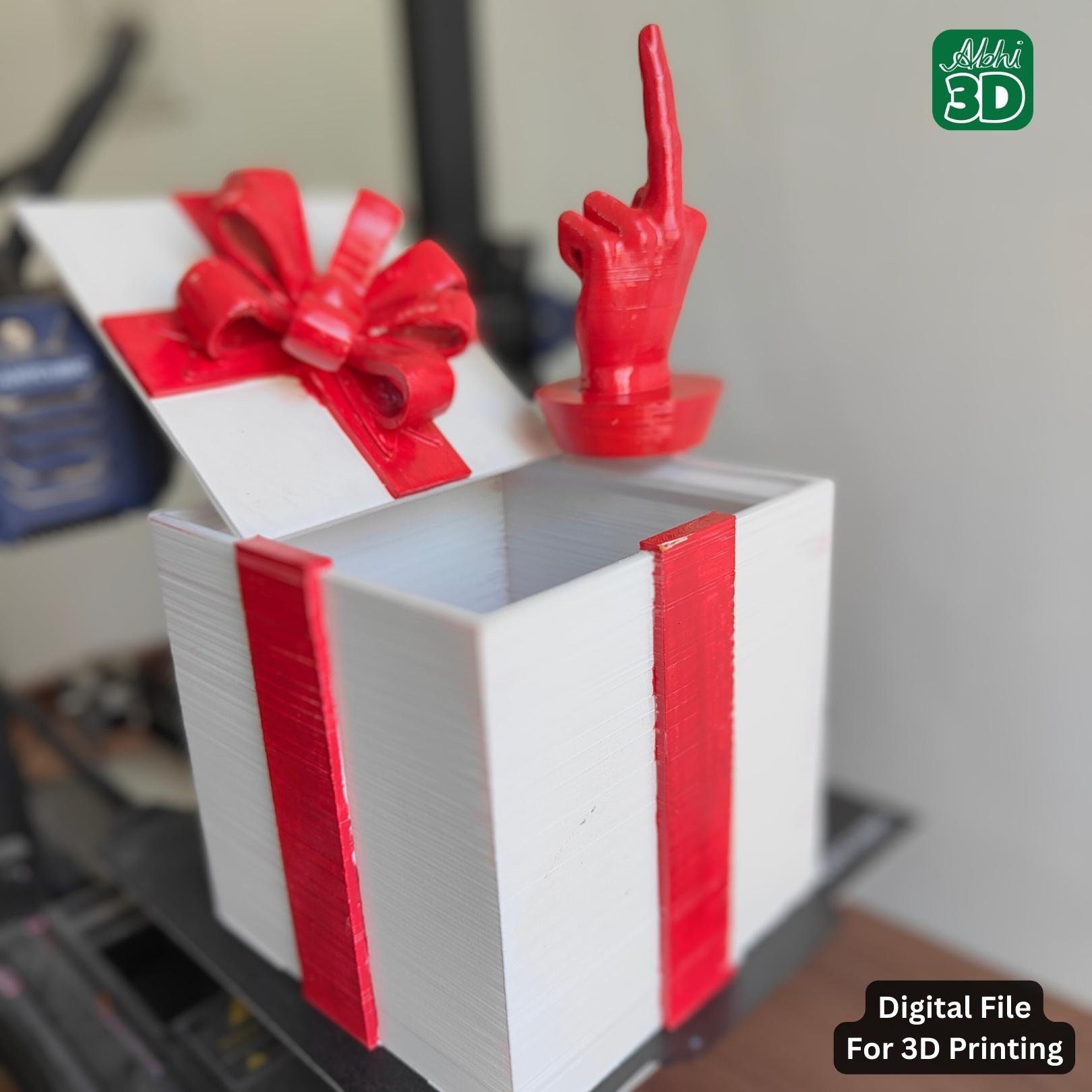 Surprise Gift Box With Middle Finger STL, Digital File for 3D Printing ...