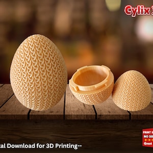 Crochet Egg, STL File for 3D Print, Knit Egg Box, Cylix3d, STL Print ...