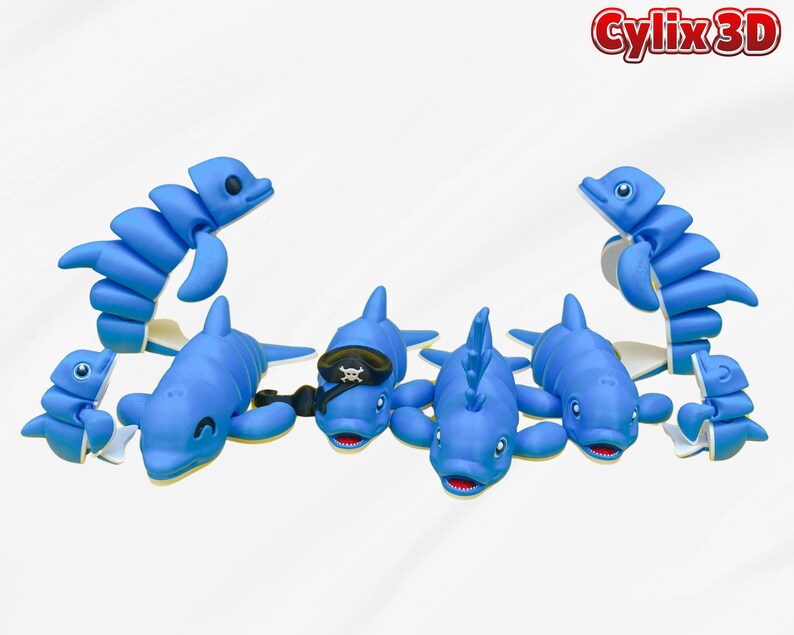 Flexi Dolphin 3D Print STL Files: Articulated Fish - Etsy
