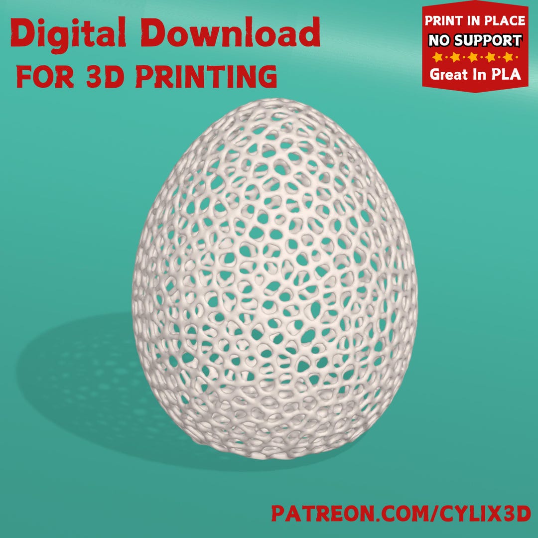 Vornoi Easter Egg STL File: 3D Printer Tealight (digital Download) - Etsy