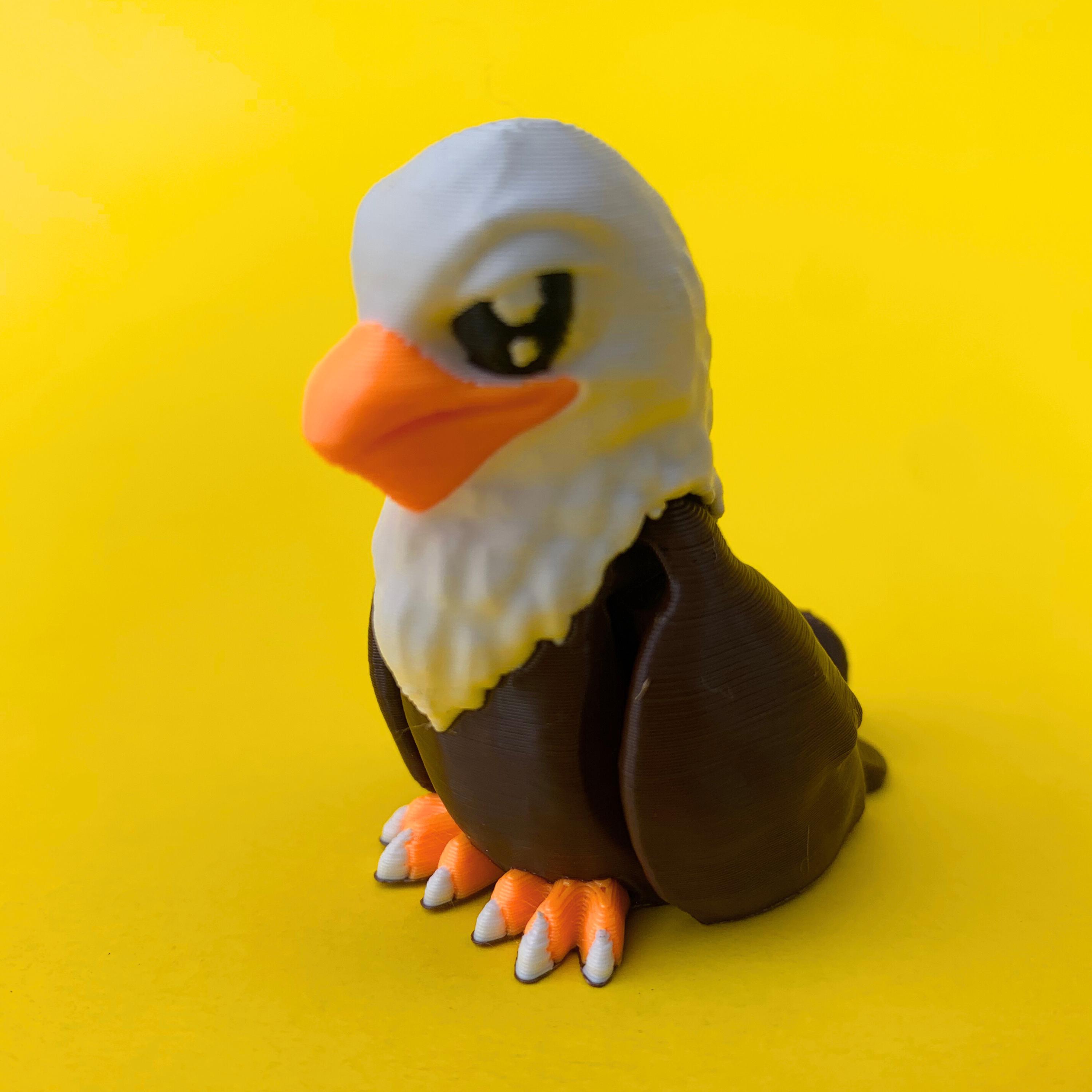 Flexi Bald Eagle STL 3D Print File: Articulated Winged Bird - Etsy