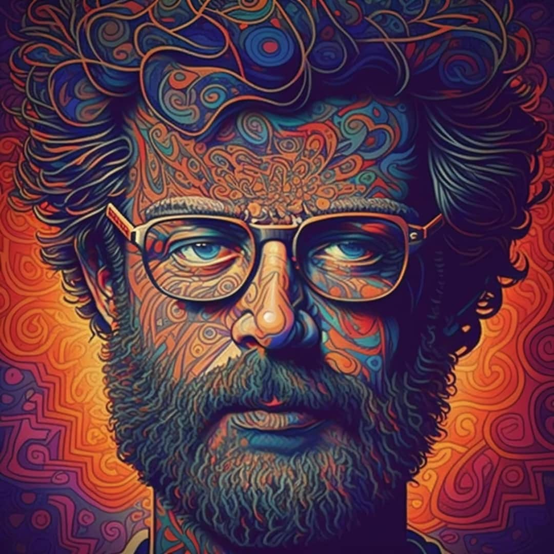 Terence Mckenna Poster Trippy Psychedelic Poster Mckenna - Etsy