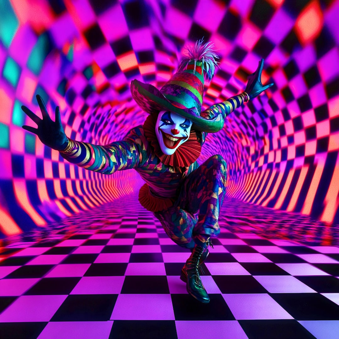 DMT Jester Hyperspace Tunnel Poster, DMT Art, Trippy Psychedelic Poster ...