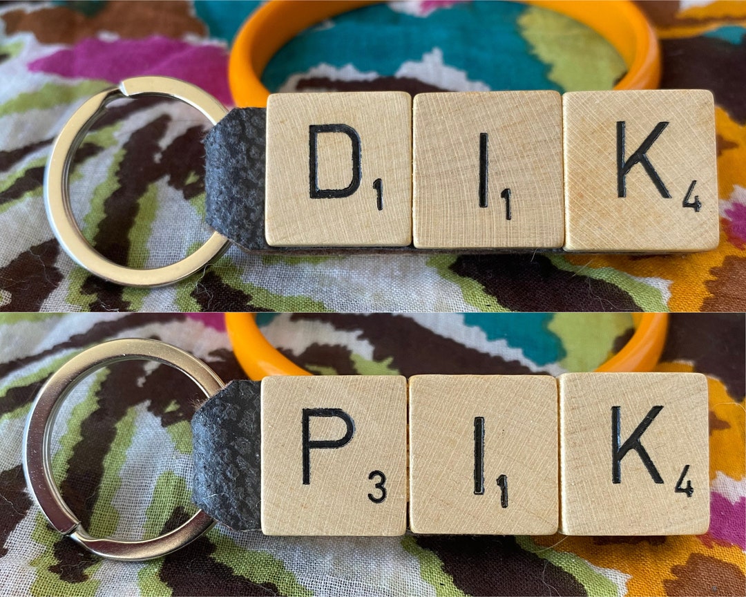 Scrabble Letters KEYCHAIN Handmade Keyring Charm of Vintage - Etsy