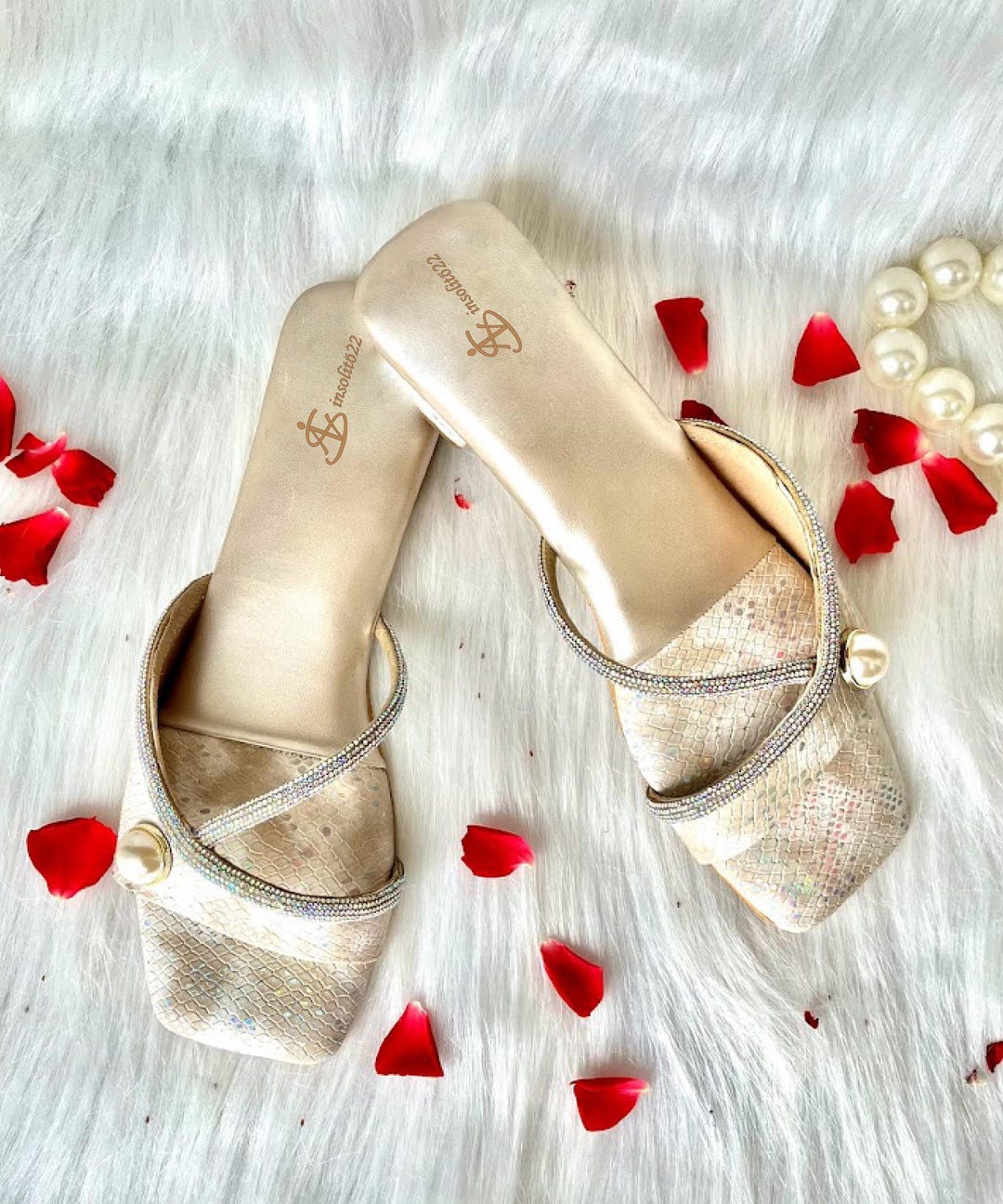 Handcrafted Beautiful Flats Made in Snake Print in Cream Color, Perfect ...