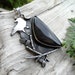 Obsidian Sterling Silver Pendant With Raven - Etsy