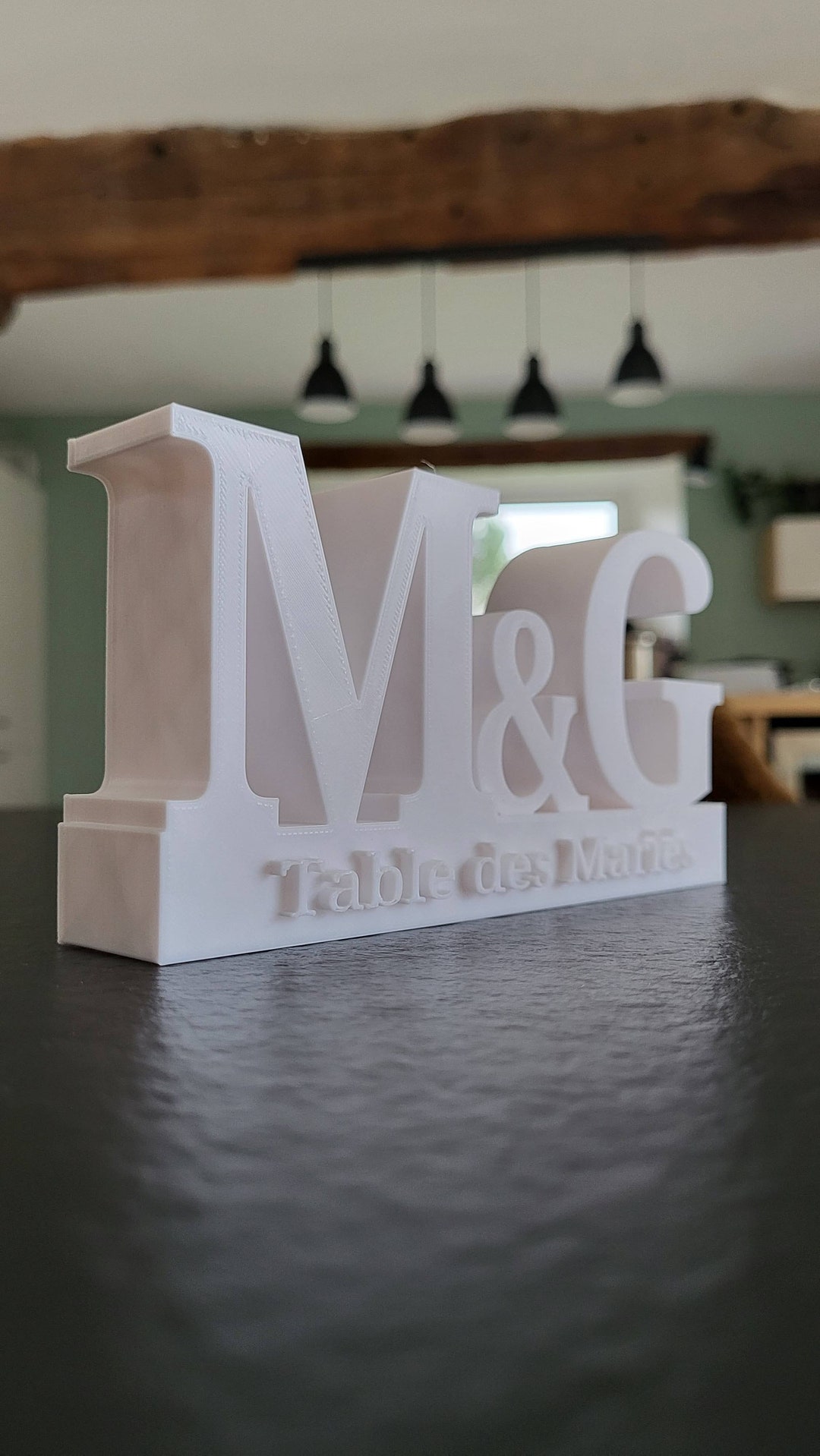 Wedding Table Decoration - Initials of the Bride and Groom - Table ...