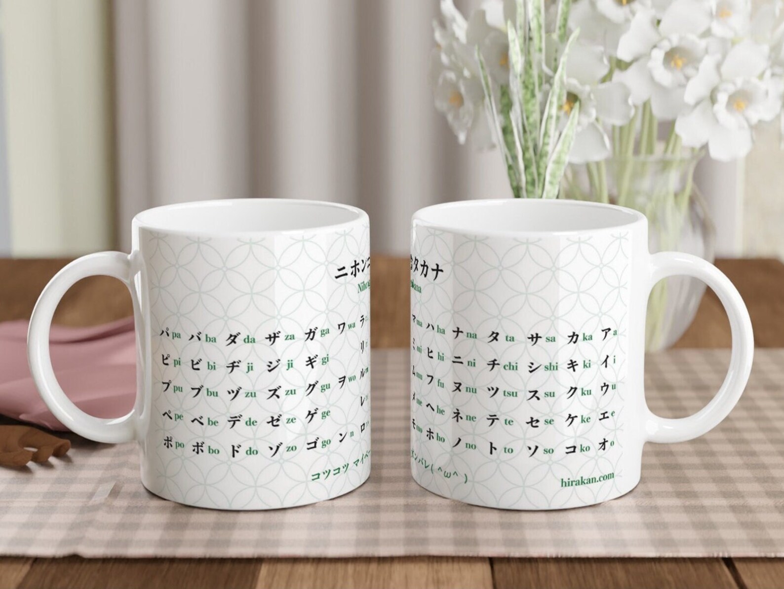 Katakana Mug - Japanese Katakana Chart Study Guide, Gift for Students ...