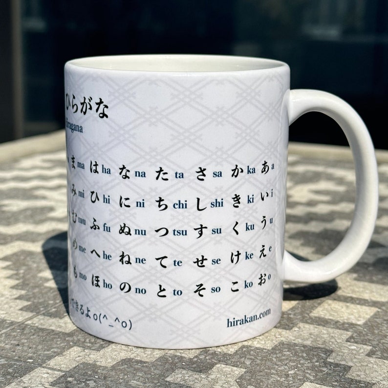 Set of 2 Mugs: Hiragana Mug and Katakana Mug - Japanese Characters ...
