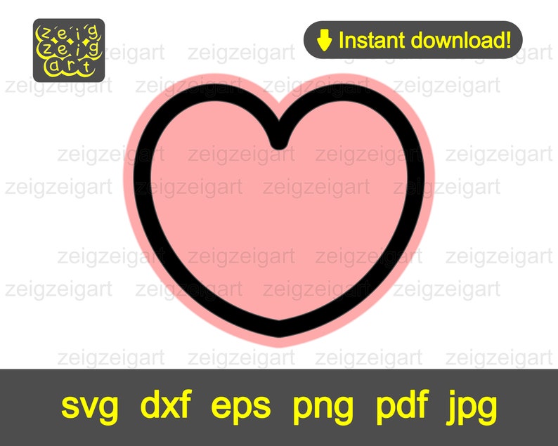 Archivo svg de corazón / Vector de corazón / Corazón svg dxf eps png ...
