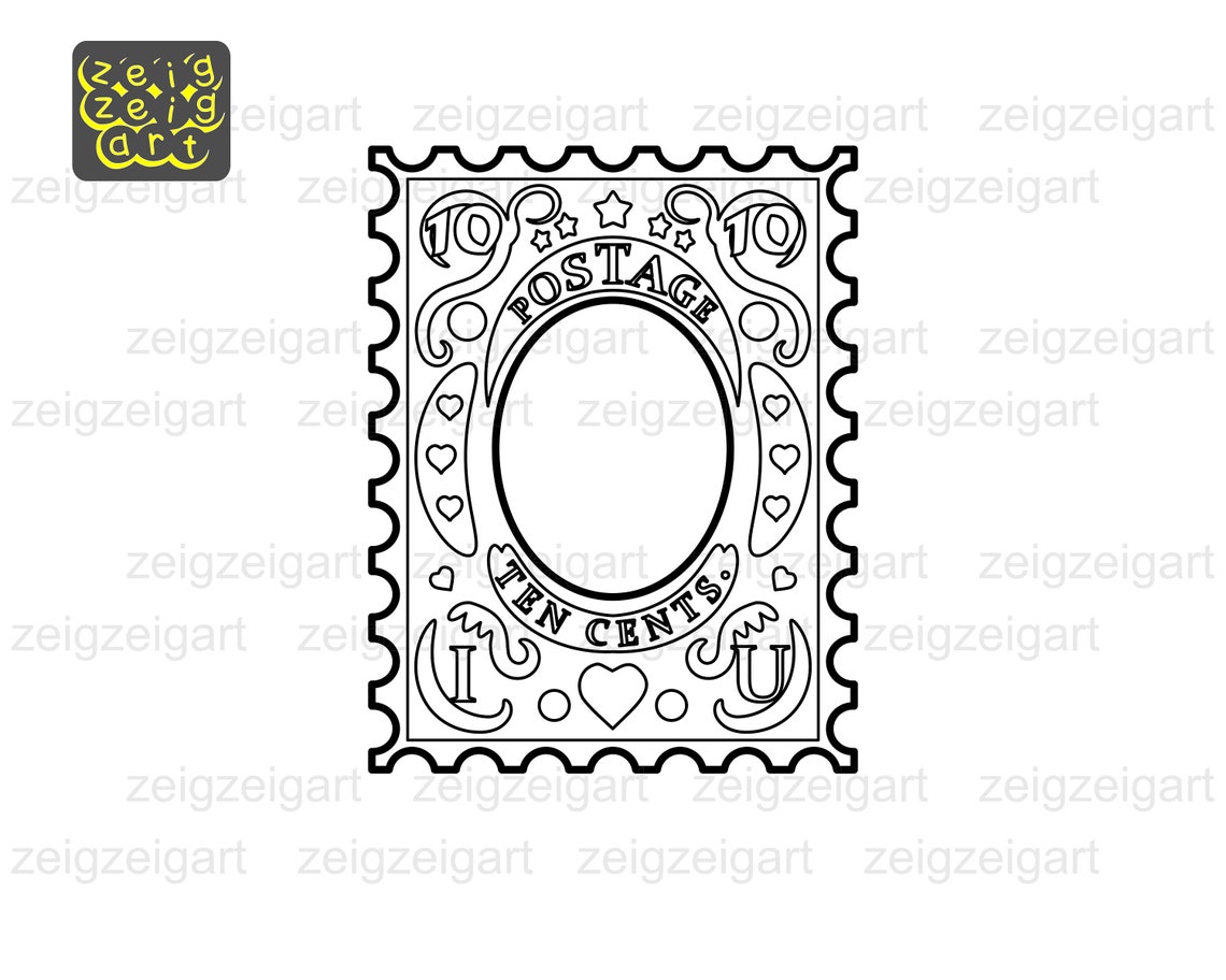 Frame Svg | Postage Stamp Svg | Stamp | Frame Vector | Border Svg ...