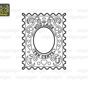 Frame Svg | Postage Stamp Svg | Stamp | Frame Vector | Border Svg ...