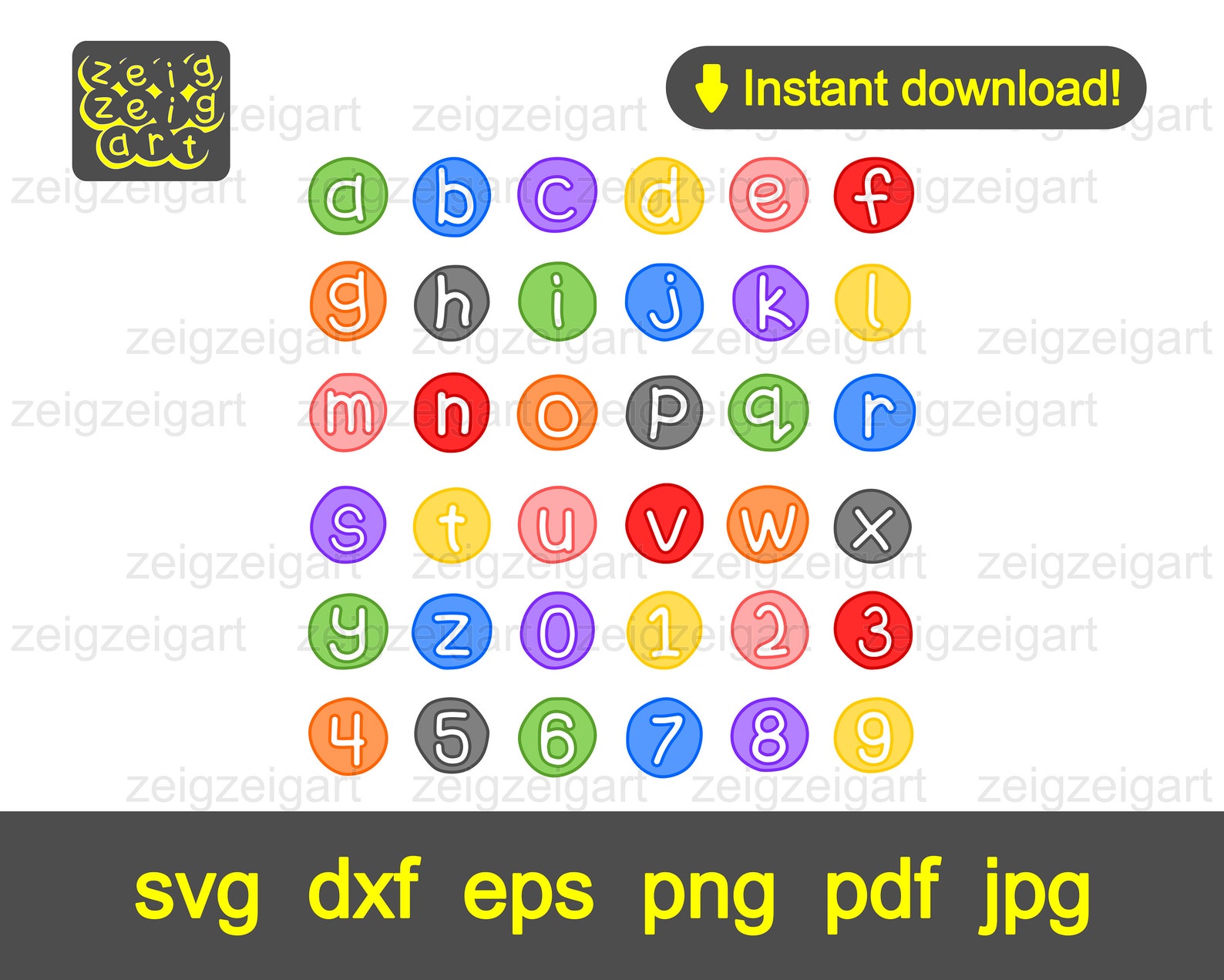 ABC Alphabet Svg Numbers Svg Cute Alphabet ABC Svg Kids Nursery ...