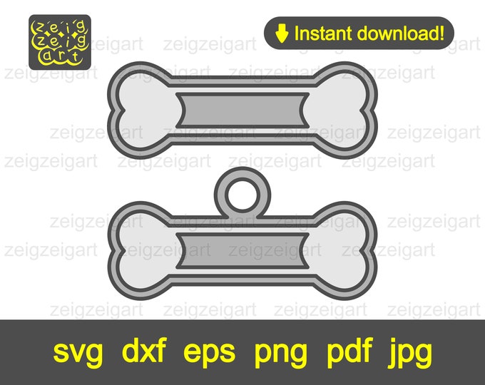 Dog Bone Svg, DXF, PNG, PDF, Dog Tag, Clipart, Cutting Files, svg716 ...