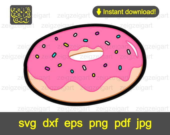Donut SVG - Etsy