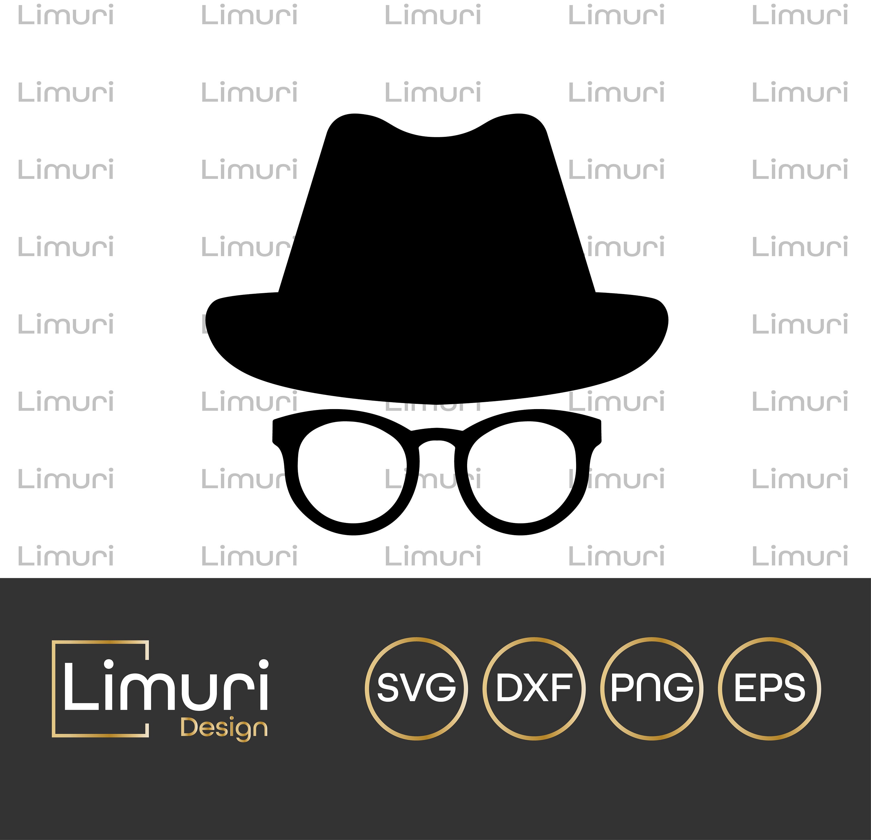 Hat and Glasses SVG / Nerd Glasses PNG / Instant Download - Etsy