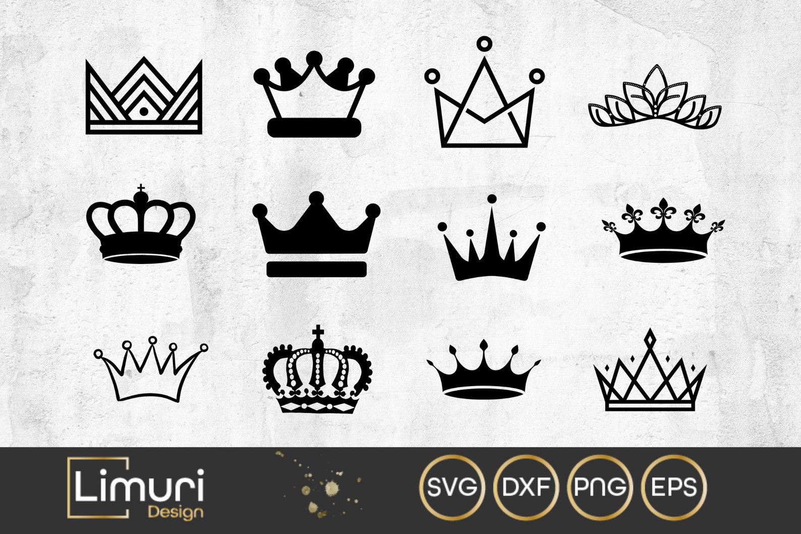 Crown Svg Royal Crown Svg File Crown Svg Bundle King Crown Etsy