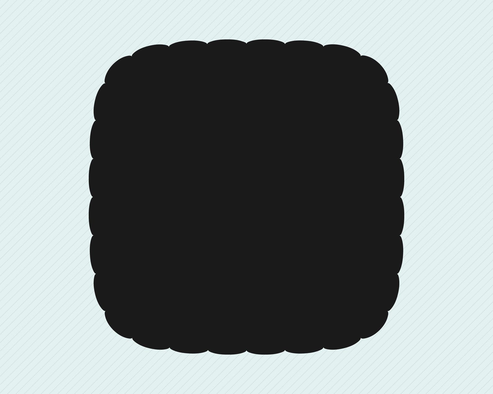 Scallop Edge Squircle Shape Silhouette Icons. Cut Svg, Eps, Dxf, Png and Jpg Files for Cricut ...