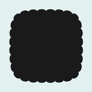 Scallop Edge Squircle Shape Silhouette Icons. Cut Svg, Eps, Dxf, Png ...