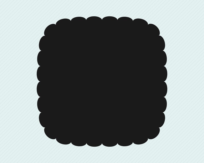 Scallop Edge Squircle Shape Silhouette Icons. Cut Svg, Eps, Dxf, Png ...