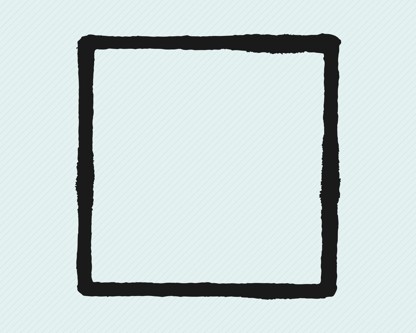 Square SVG Hand Drawn Border Frames SVG Distressed PNG Grunge Frame ...