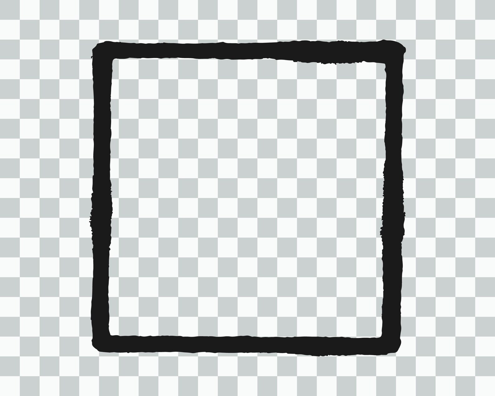 Square SVG Hand Drawn Border Frames SVG Distressed PNG Grunge Frame ...