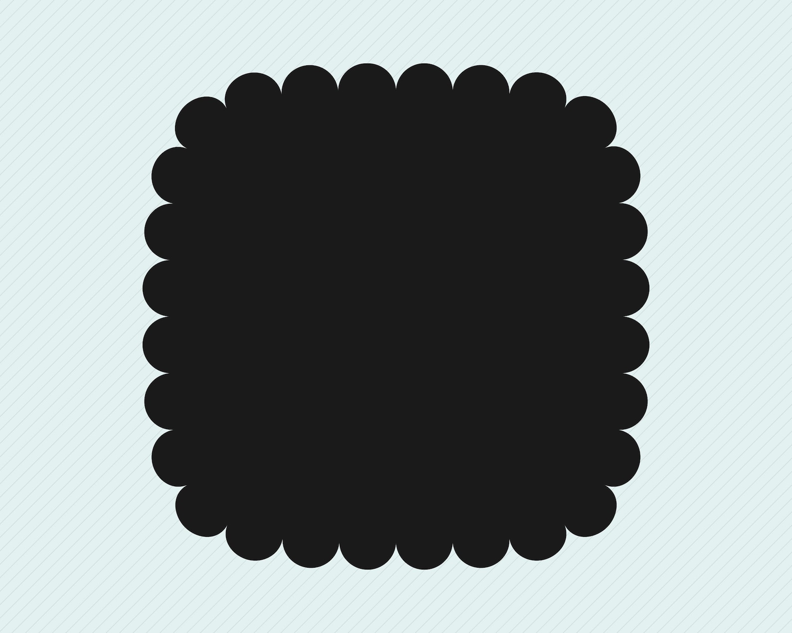 Scallop Edge Squircle Shape Silhouette Icons. Cut Svg, Eps, Dxf, Png ...