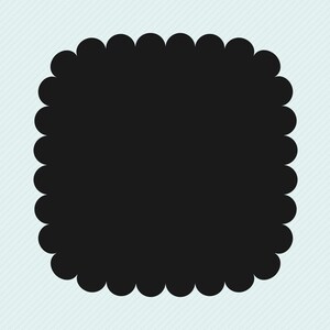 Scallop Edge Squircle Shape Silhouette Icons. Cut Svg, Eps, Dxf, Png ...