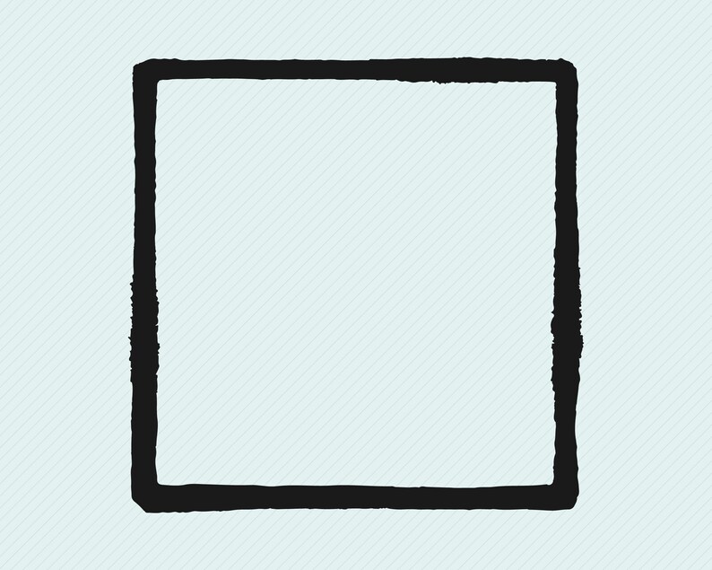 Square SVG Hand Drawn Border Frames SVG Distressed PNG Grunge Frame ...