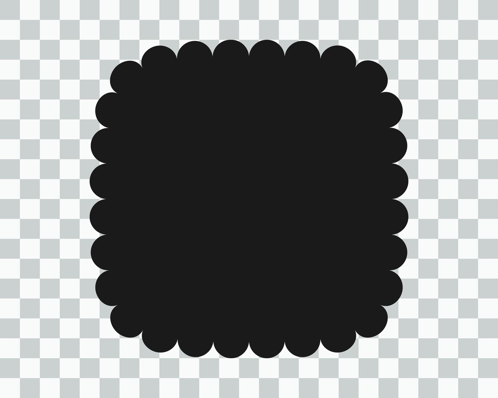 Scallop Edge Squircle Shape Silhouette Icons. Cut Svg, Eps, Dxf, Png ...