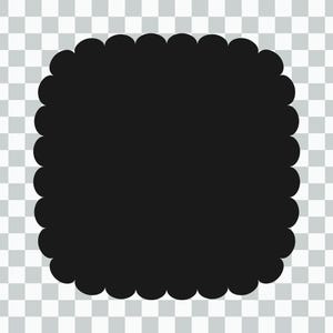Scallop Edge Squircle Shape Silhouette Icons. Cut Svg, Eps, Dxf, Png ...