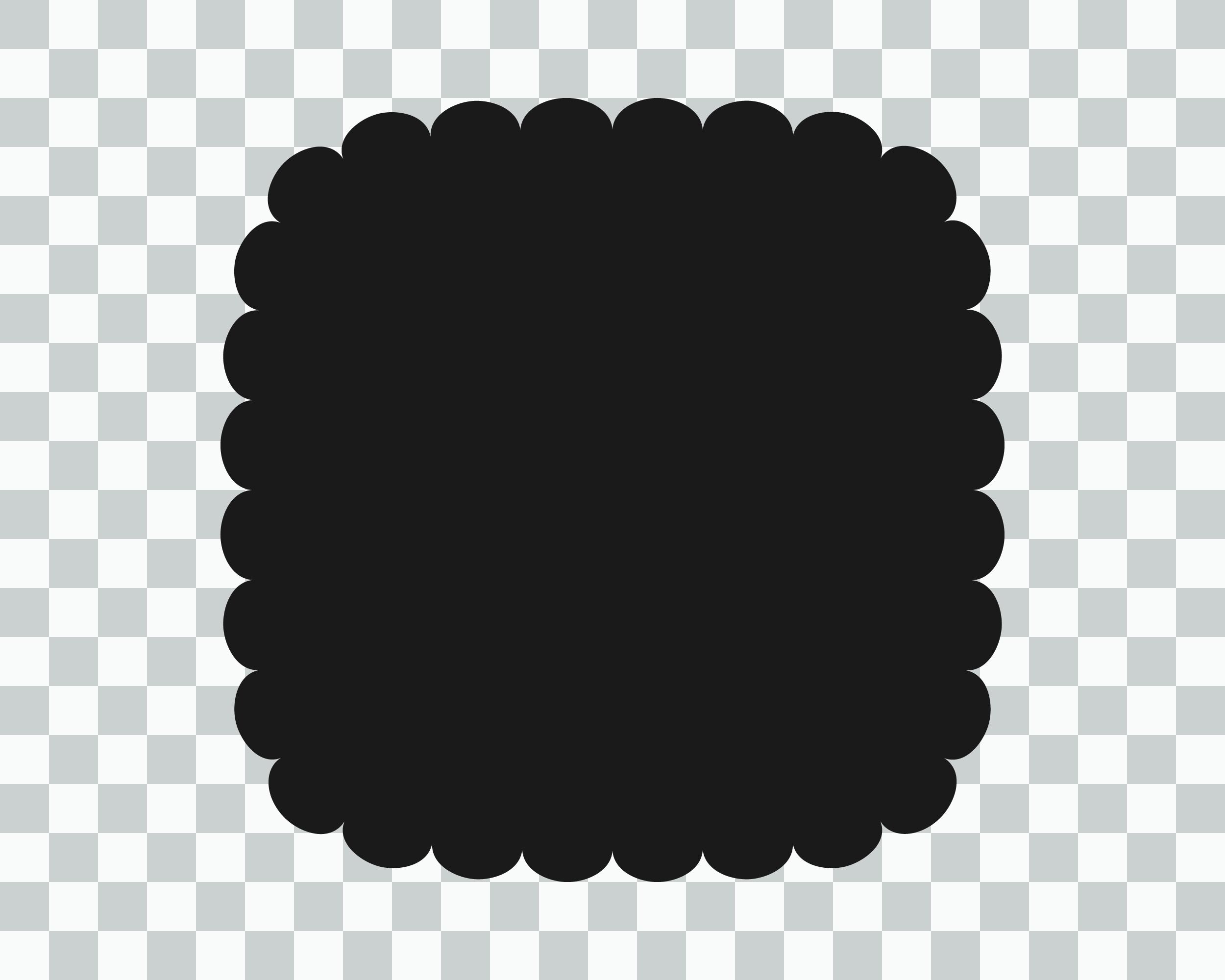 Scallop Edge Squircle Shape Silhouette Icons. Cut Svg, Eps, Dxf, Png ...