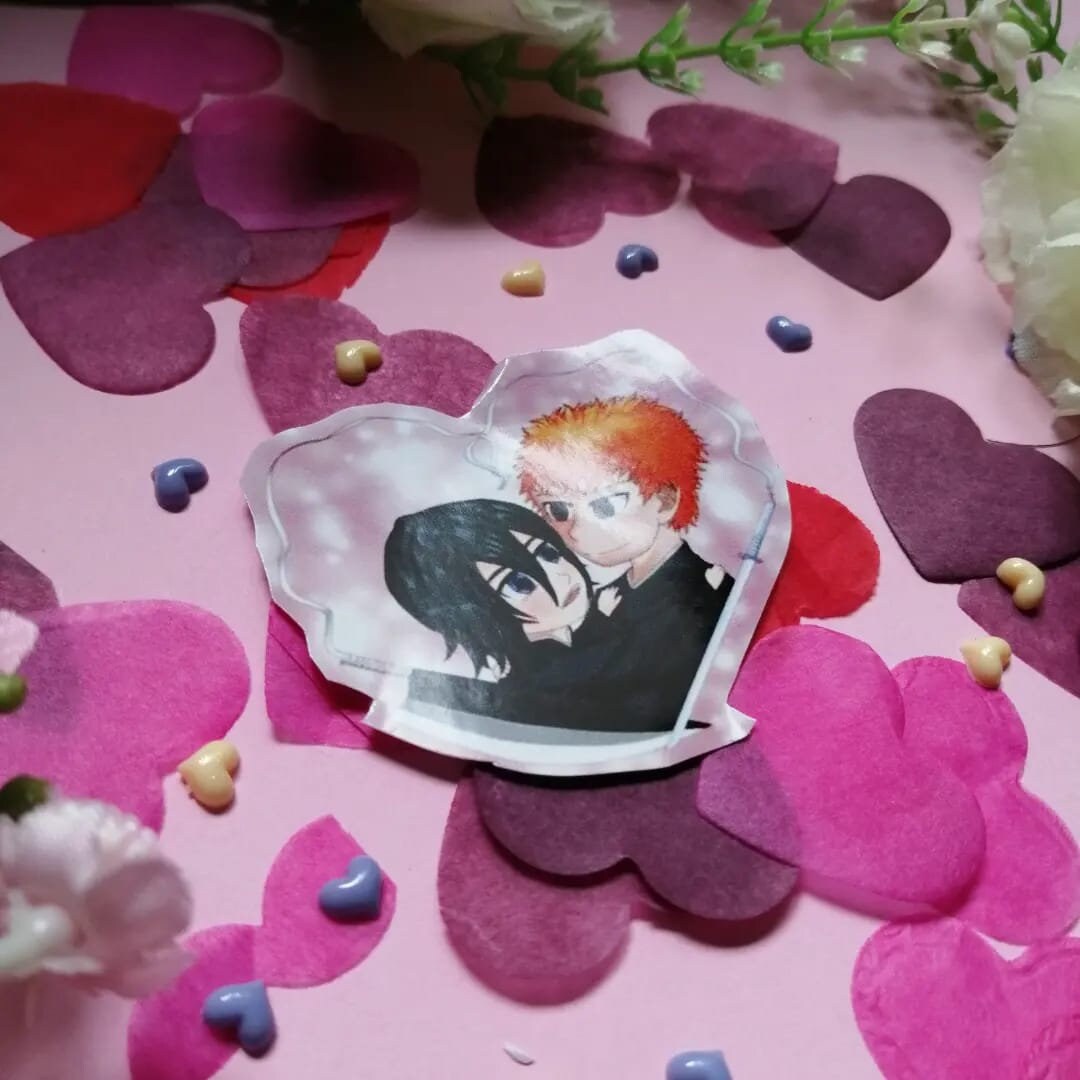 Ichigo and Rukia Chibi Stickers - Etsy