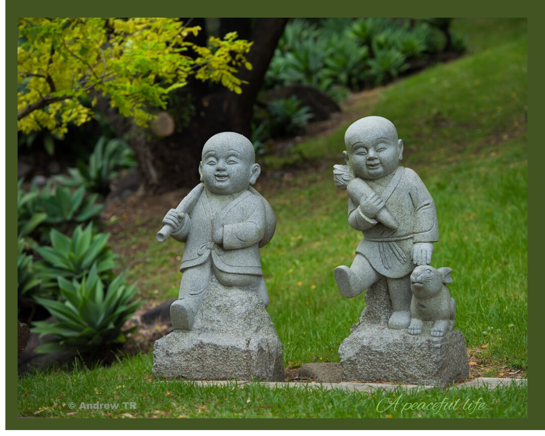 Happy Kid Monks, Smile Faces, Made of Stone, Peaceful Mind, Novic Monks ...