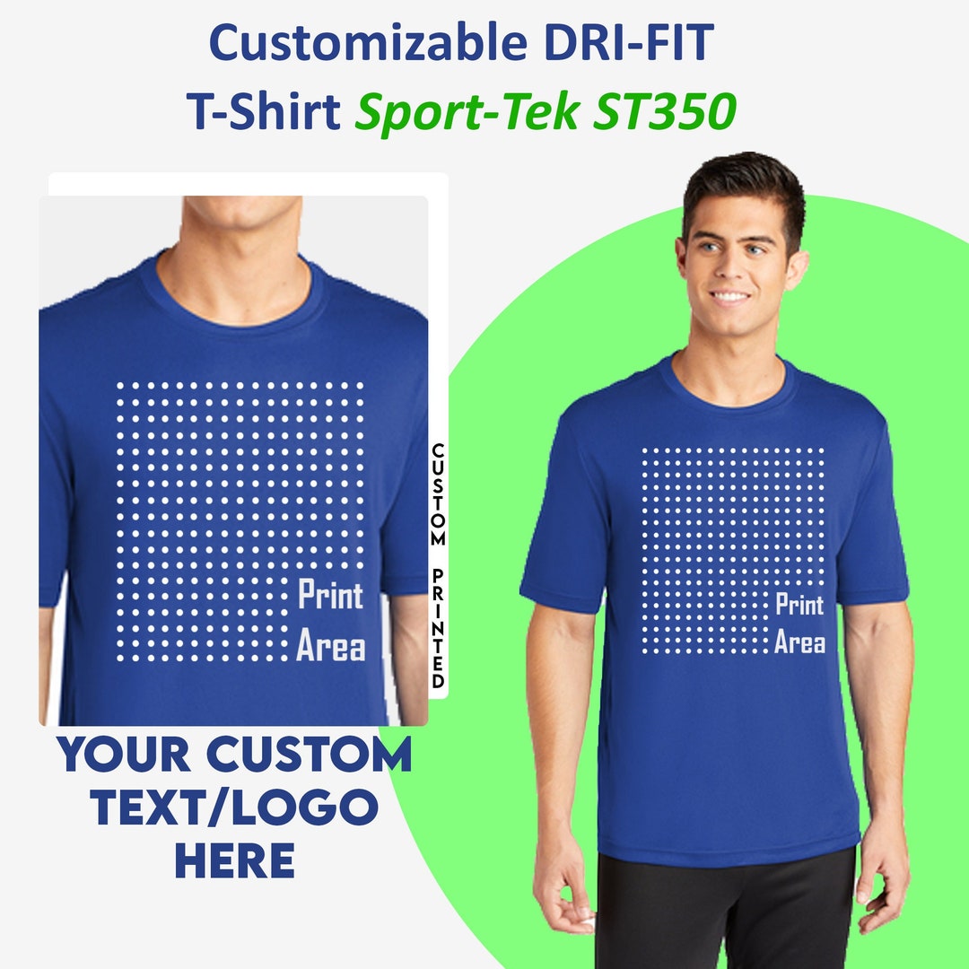 Custom Tshirt Text Image Logo Sport-tek Tee Custom Dri Fit - Etsy