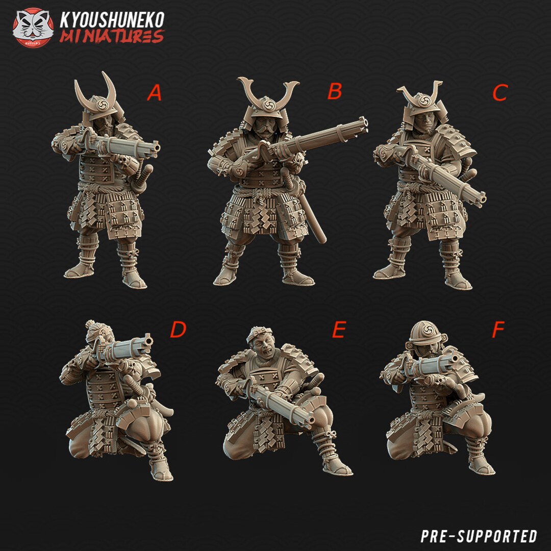 Musketman Japanese Samurai Kyoushuneko Miniatures - Etsy
