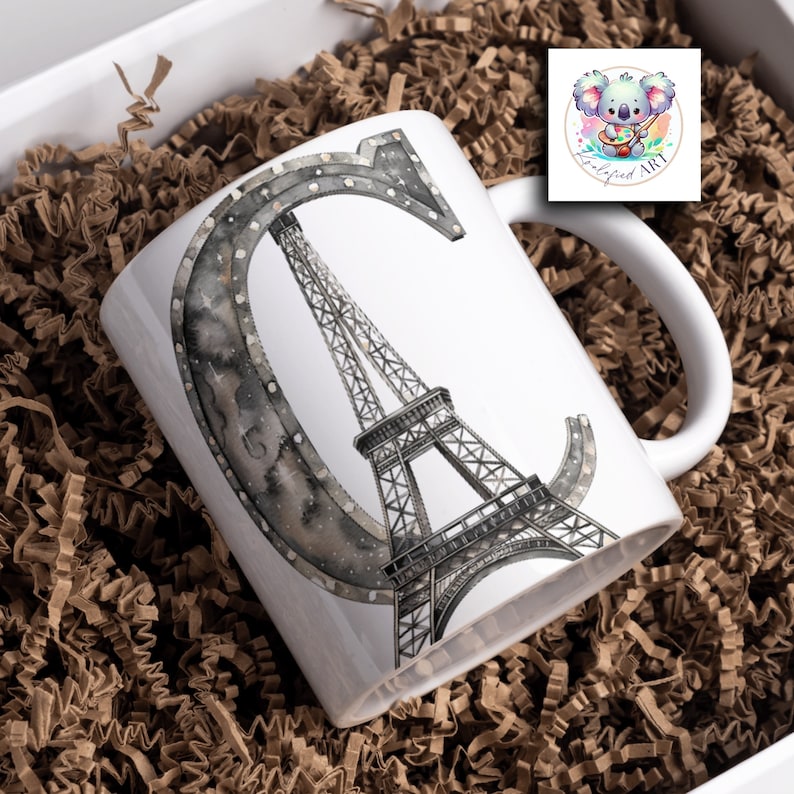 Watercolor Eiffel Tower Alphabet Clipart: Paris Letters, 26 Pngs ...