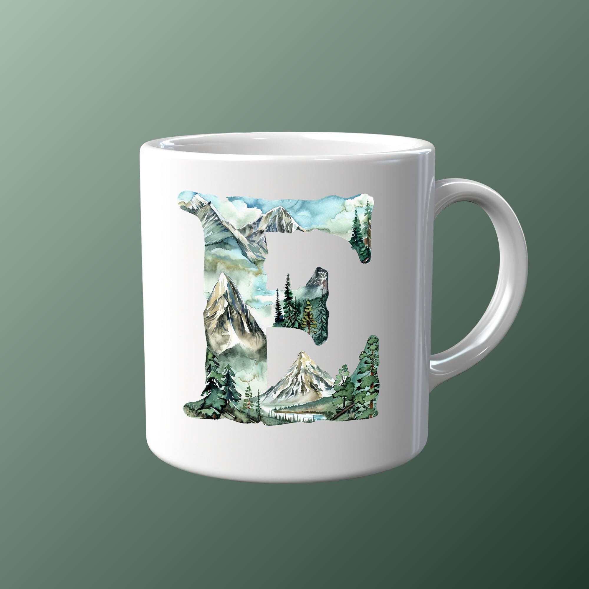 Stunning Watercolor Mountain Letter Alphabet Cliparts Pngs Collection ...