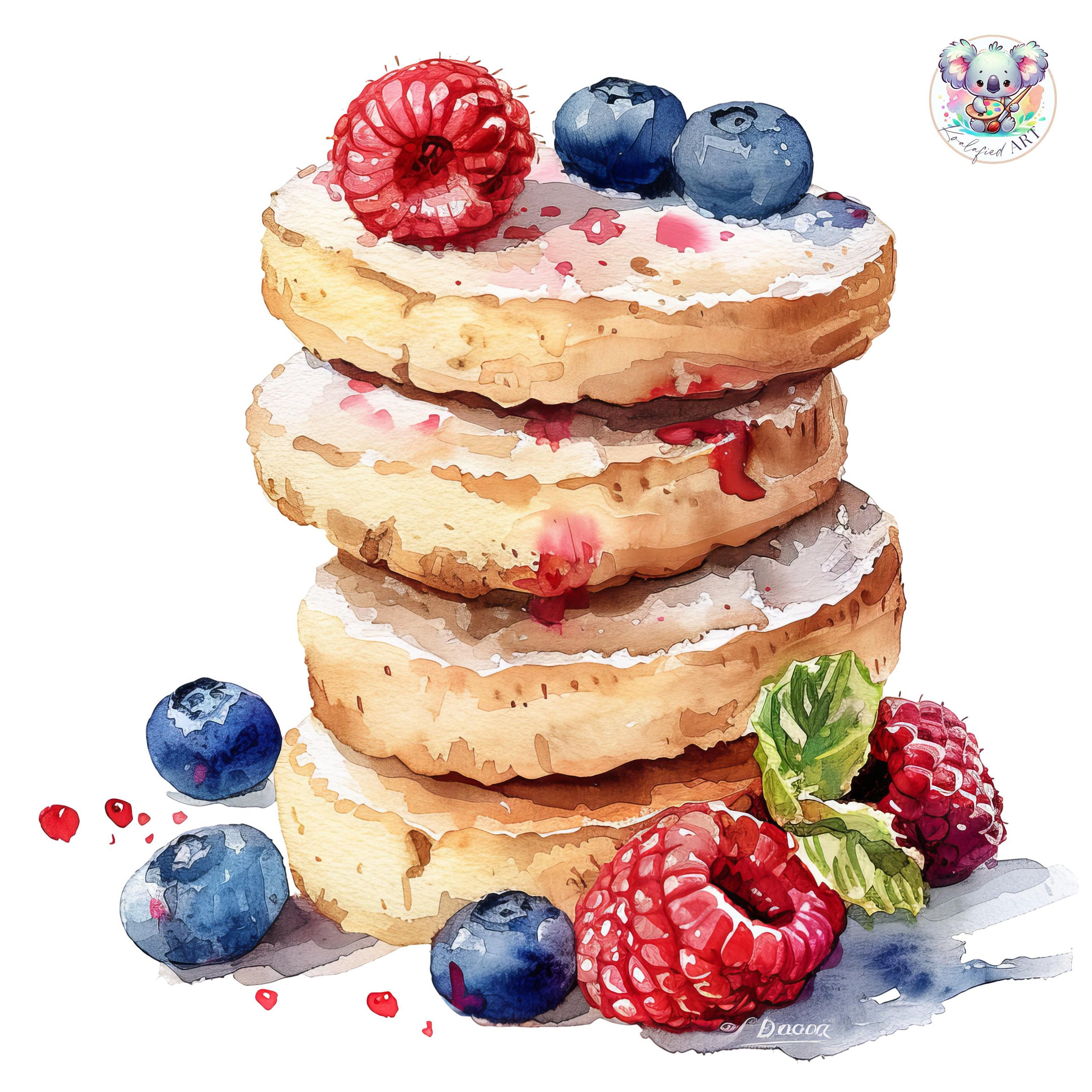 Watercolor Sugar Cookies Clipart: High-resolution Cookie Illustrations ...